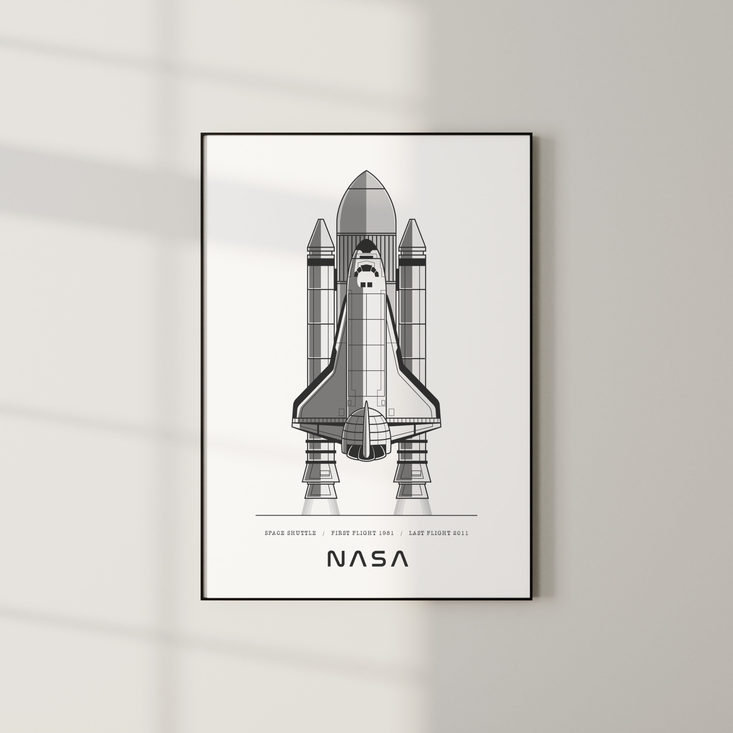 Space Shuttle Wall Art, NASA Poster, Printable Space Art, Space Shuttle ...