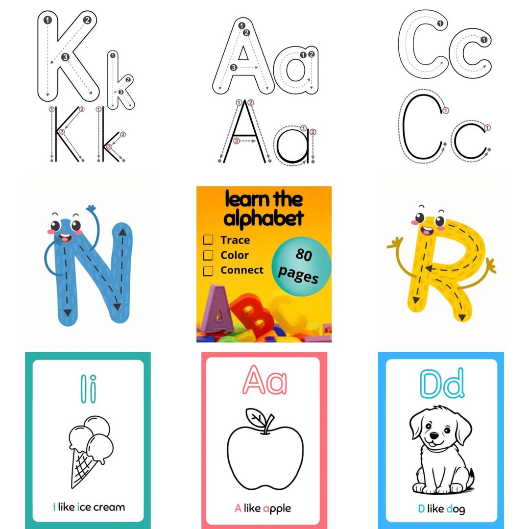 Learn the Alphabet (80 Pages) - Etsy