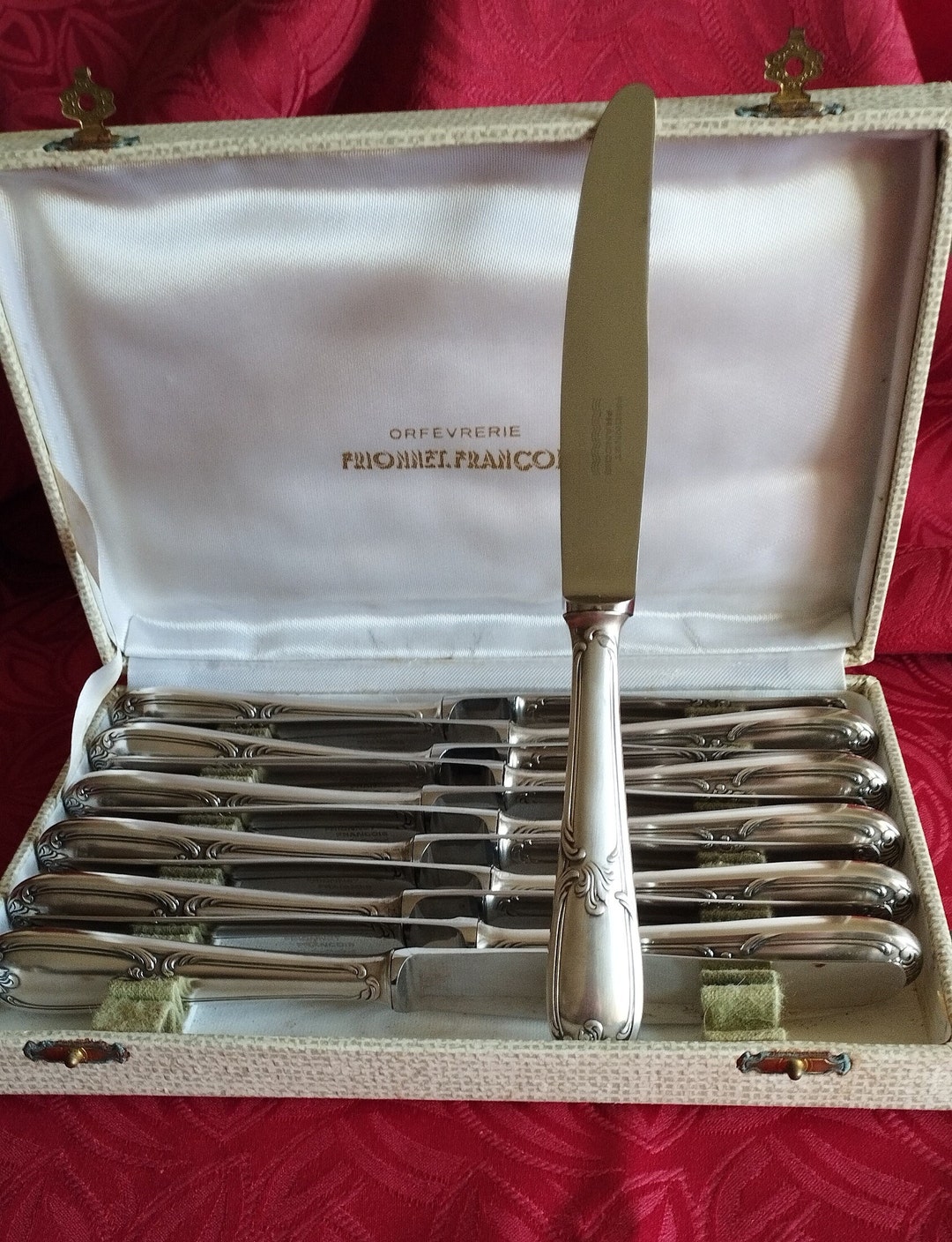 Goldsmith FRIONNET François 12 Cheese Knives, Dessert Louis XV Style ...