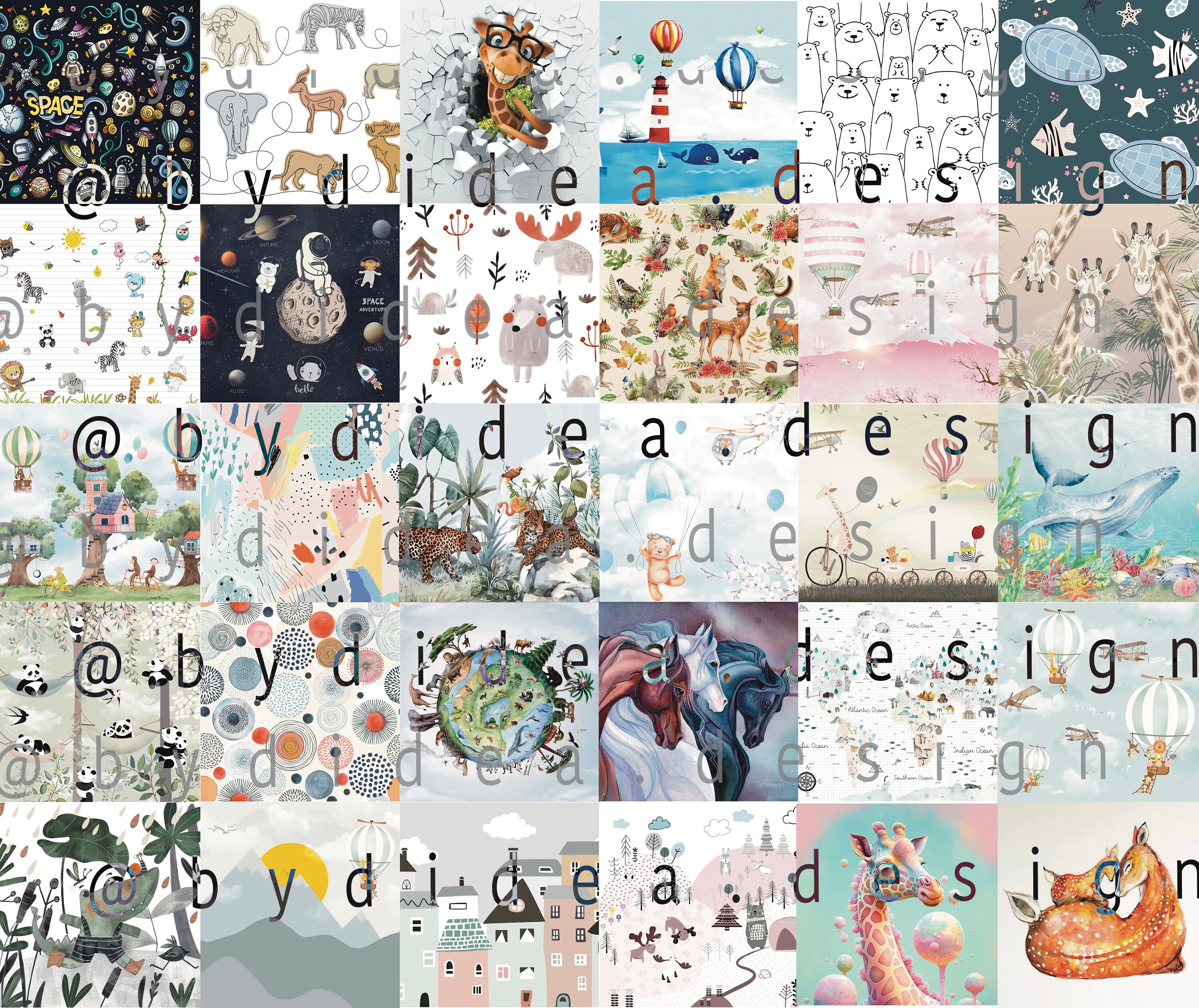 Procreate Wallpaper Kids Room Interior Sketch Blocks Elements Cutouts ...