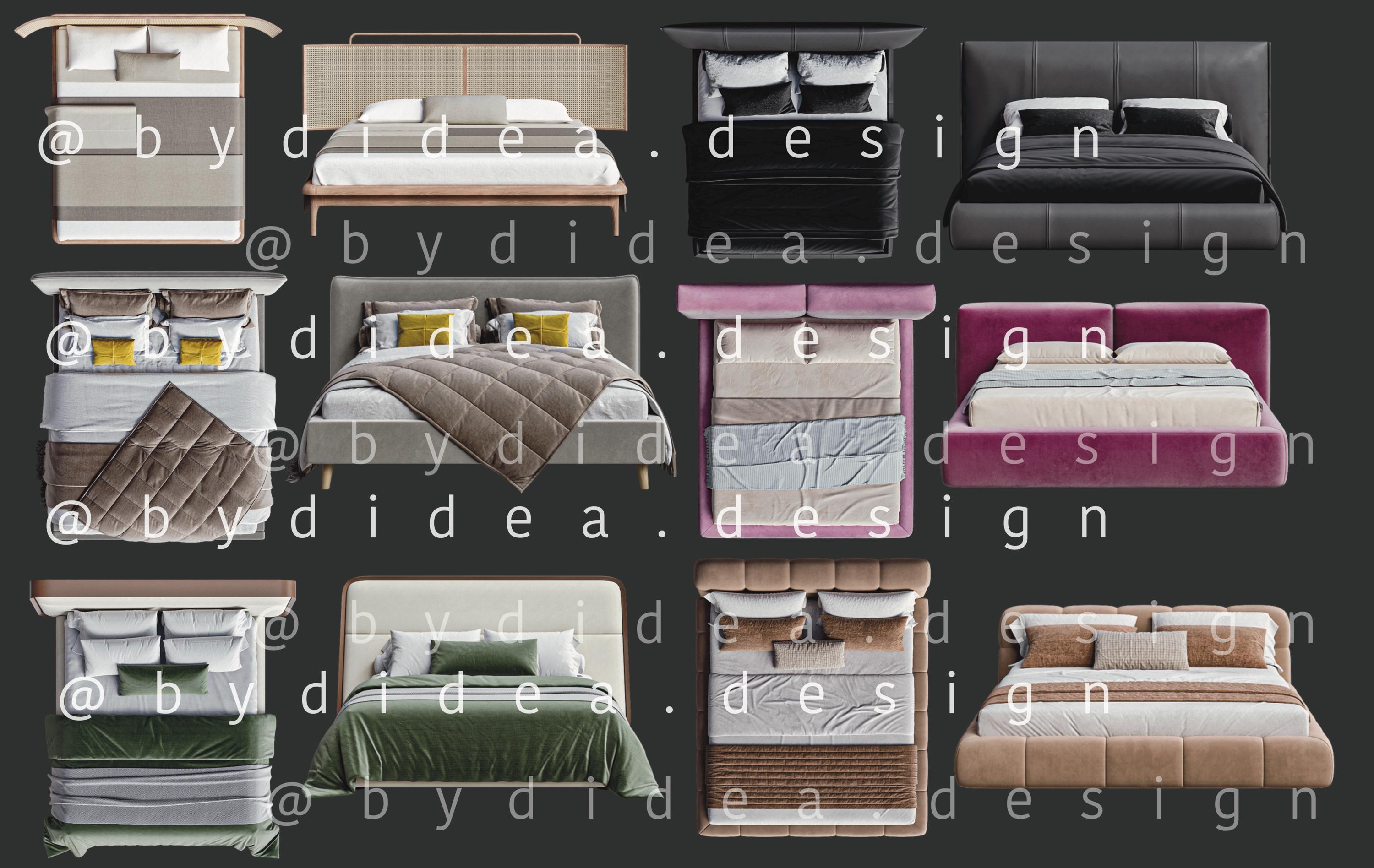 Procreate Beds Cutouts Interior Design Interior Sketch Blocks - Etsy