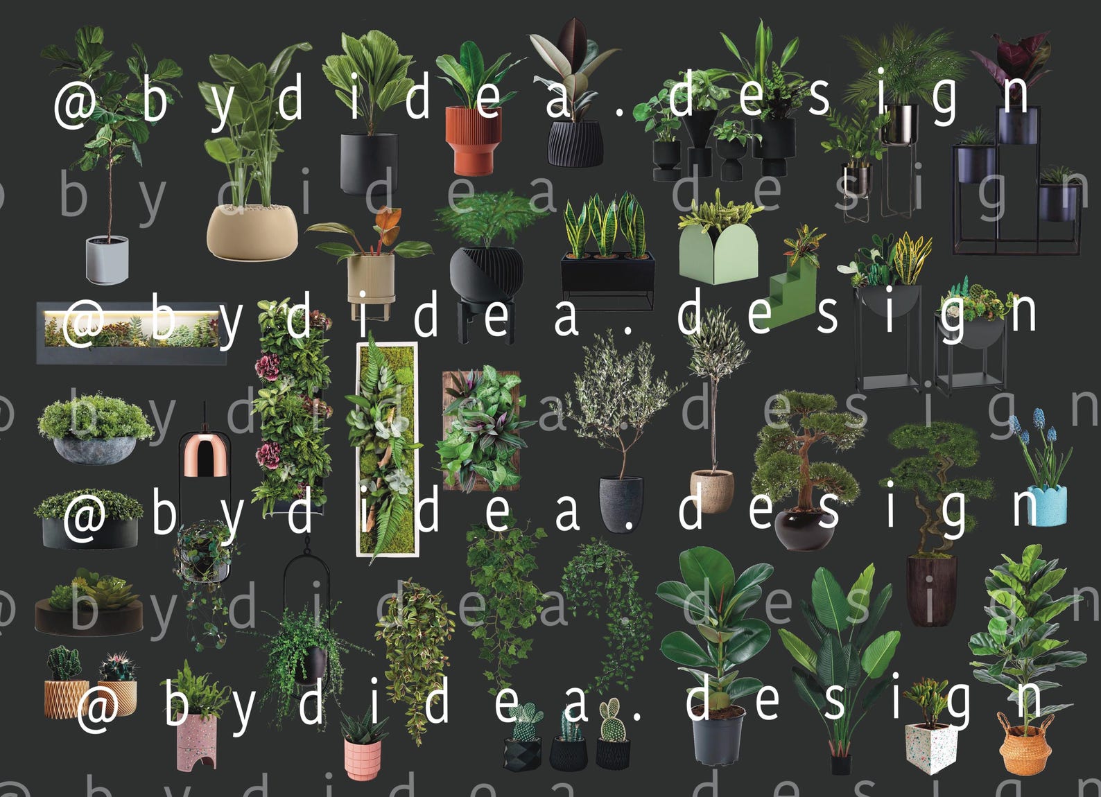 Procreate Set Plants Flowers Trees Nature Bundle Cutouts PNG Elements ...