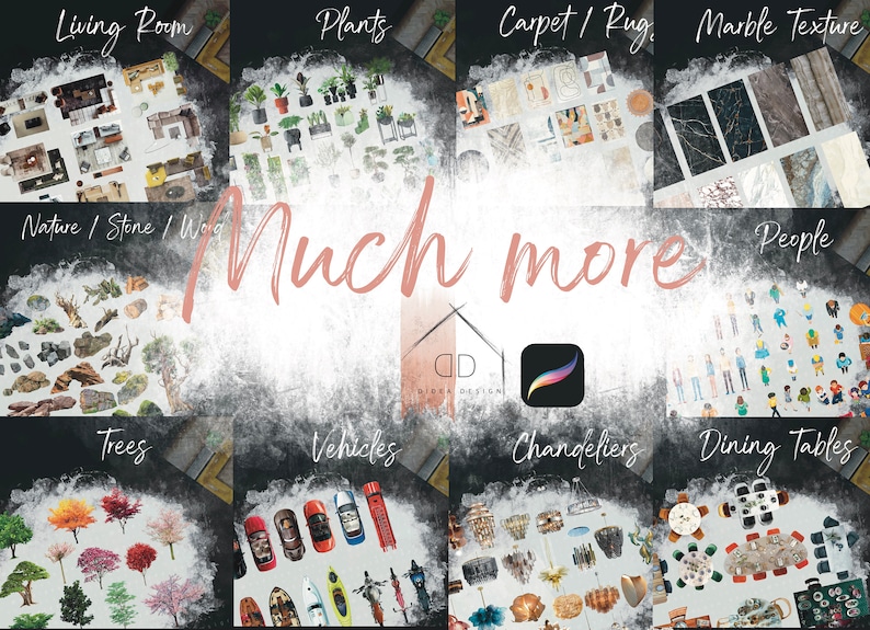 Procreate Fireplace BBQ Grill Cutouts Interior Design Sketch Blocks - Etsy