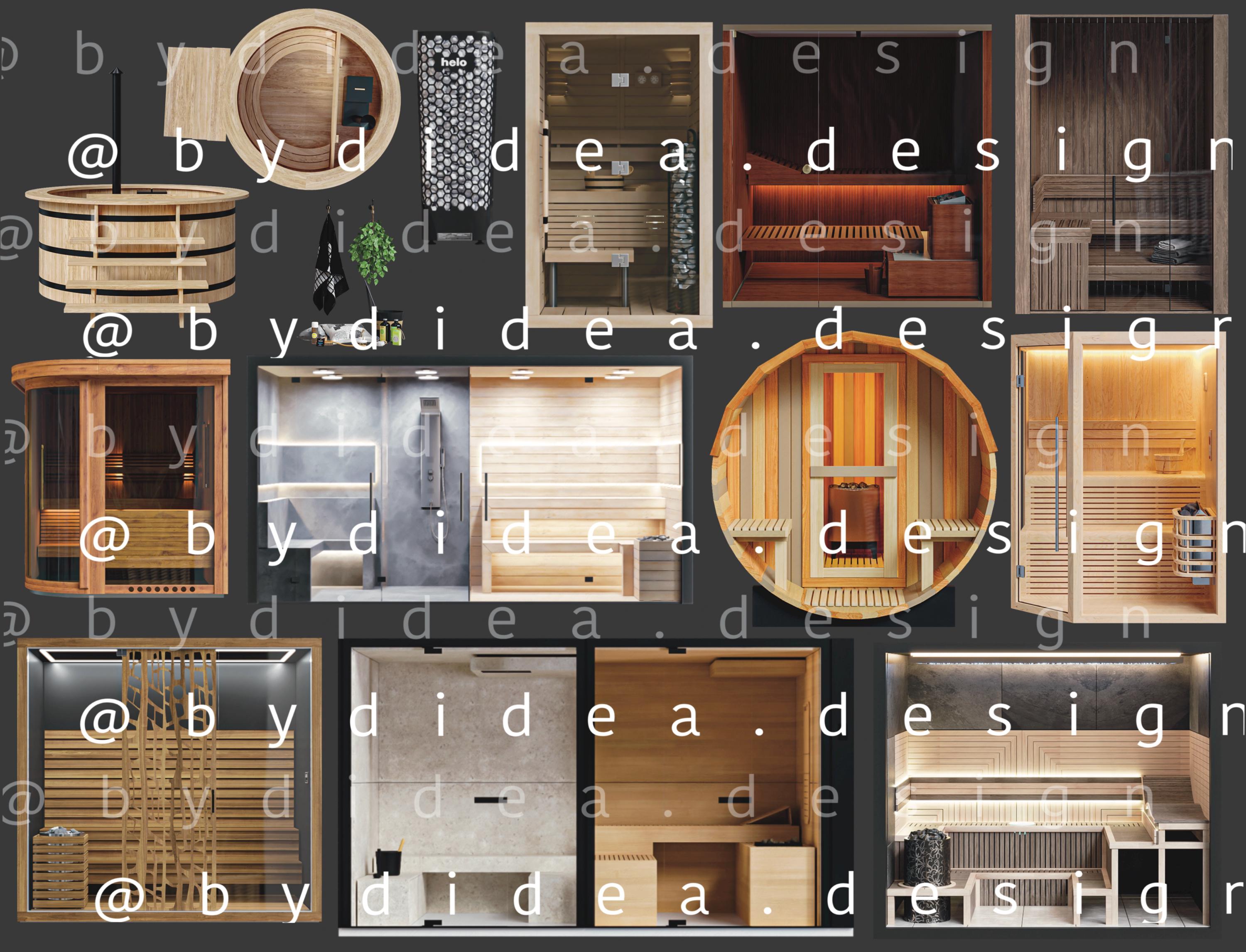 Procreate Sauna Steam Room Interior Design Cutouts Blocks - Etsy