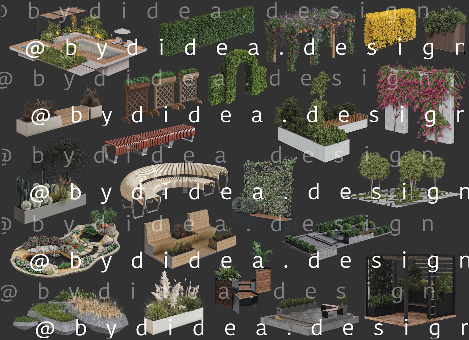 Procreate Set Plants Flowers Trees Nature Bundle Cutouts PNG Elements ...