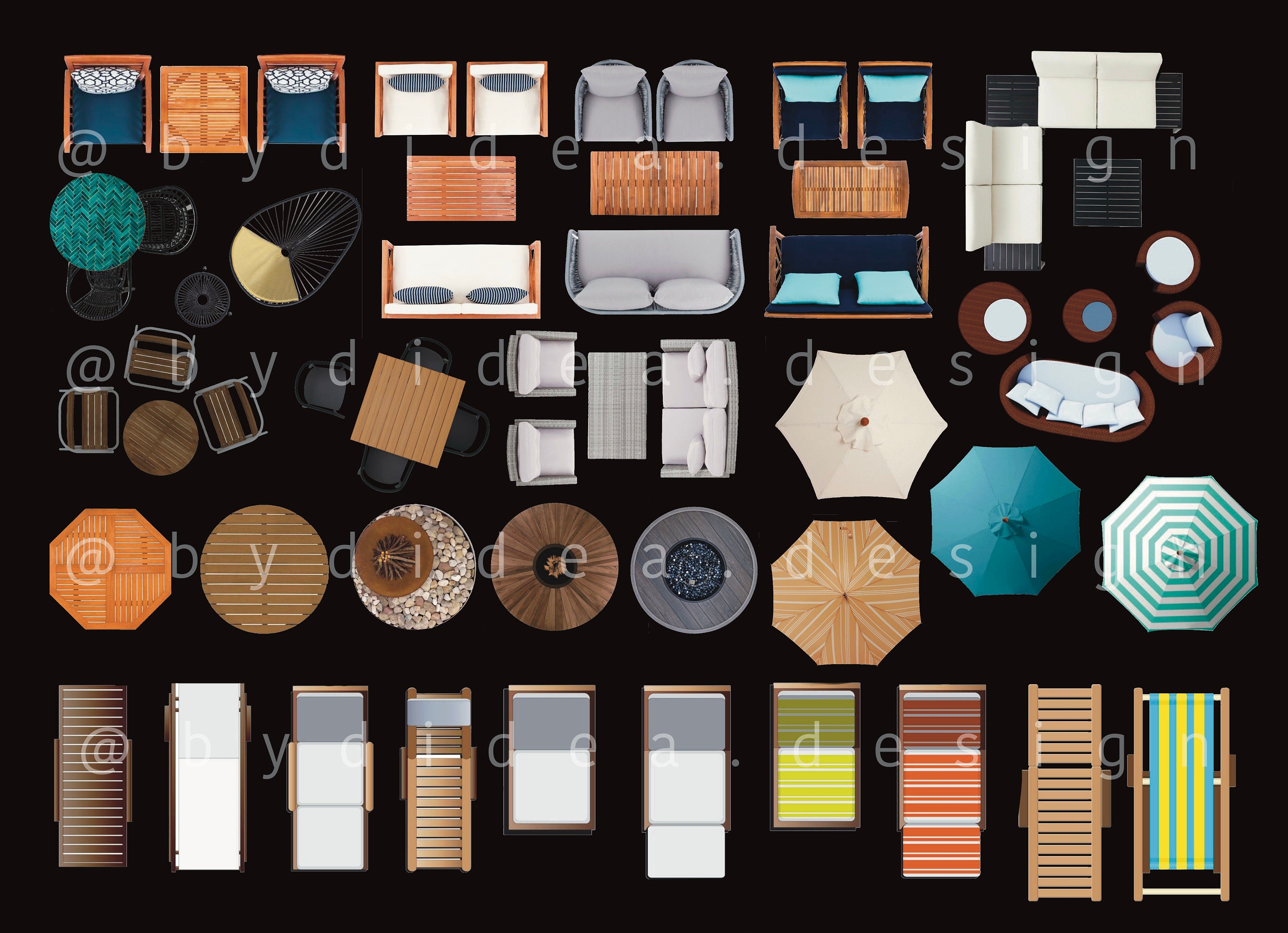 Procreate Outdoor Furniture Cutouts Interior Design Sketch Blocks - Etsy