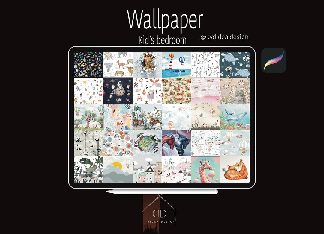 Procreate Wallpaper Kids Room Interior Sketch Blocks Elements Cutouts ...