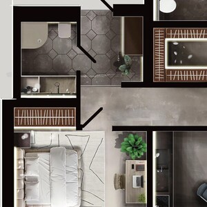 2D Home Plan Sketch Interior Architecture House Layout Apartment Plan ...