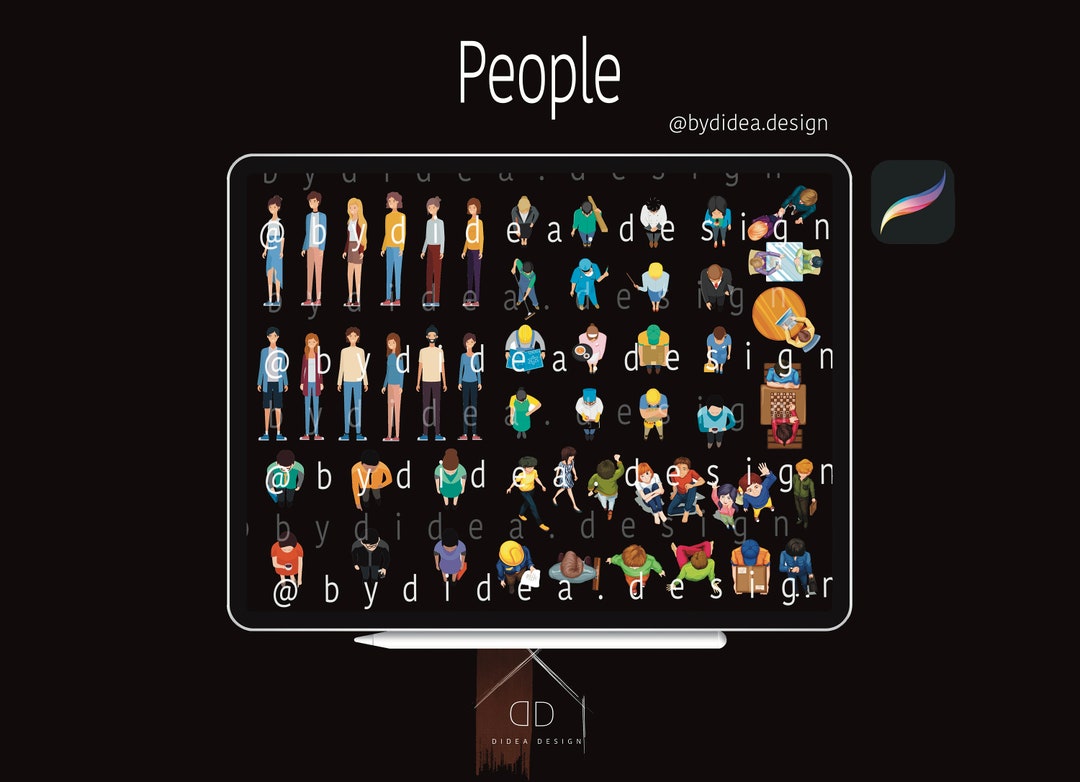 Procreate People Cutouts Interior Design Interior Sketch Blocks - Etsy