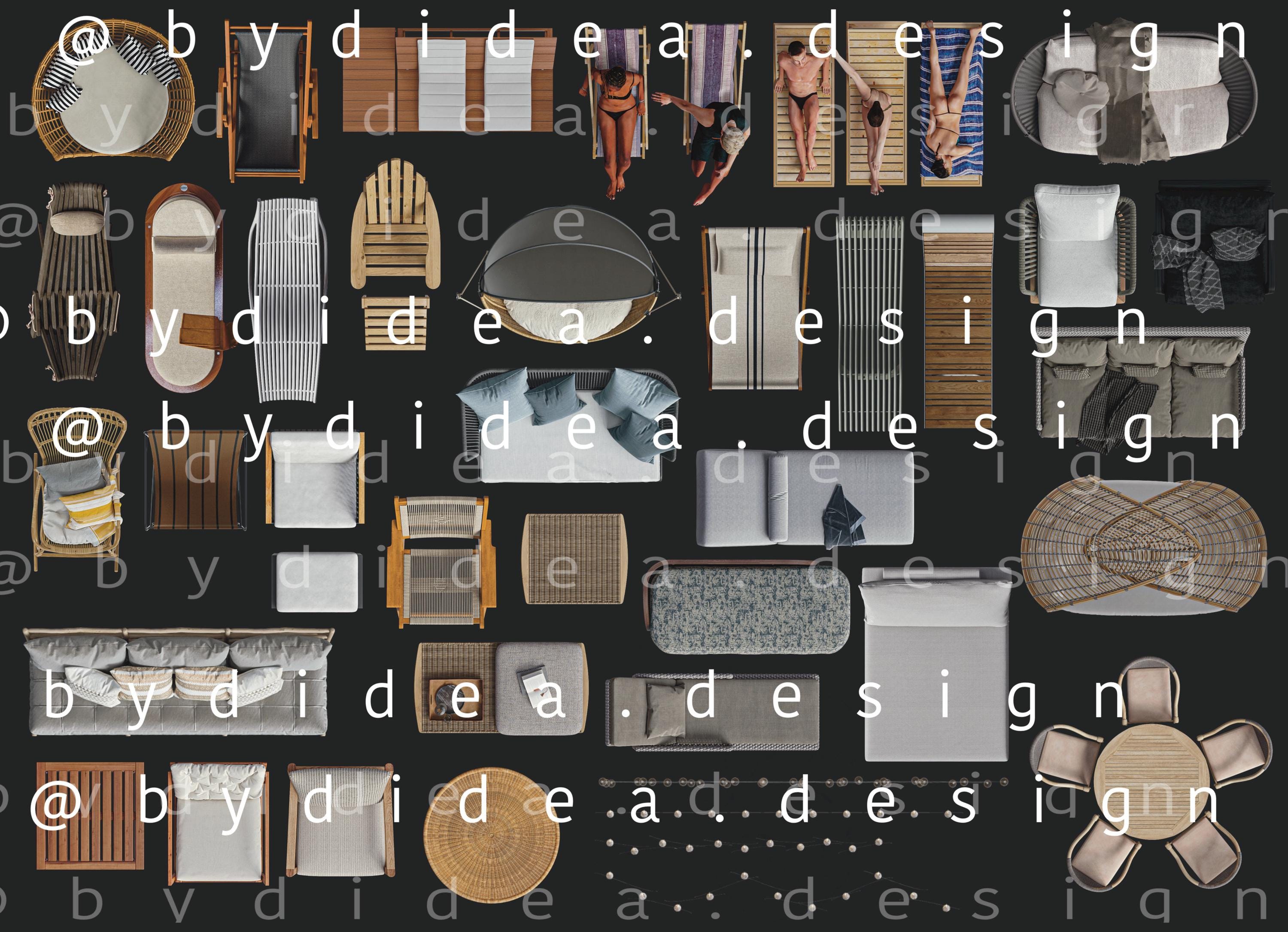 Procreate Outdoor Furniture Cutouts Interior Design Sketch Blocks - Etsy