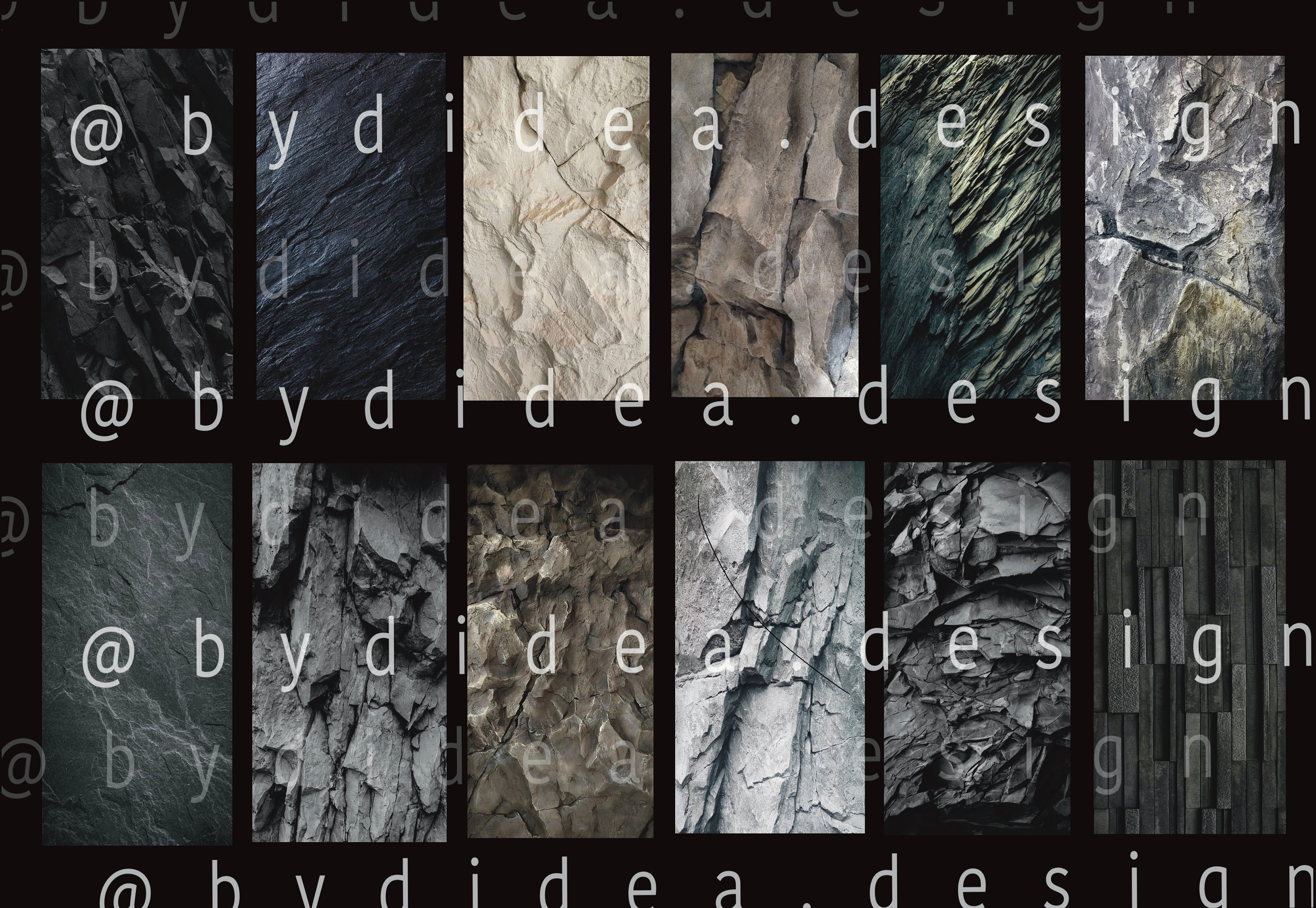Procreate Rock Stone Texture Cutouts Design Interior Exterior Sketch ...