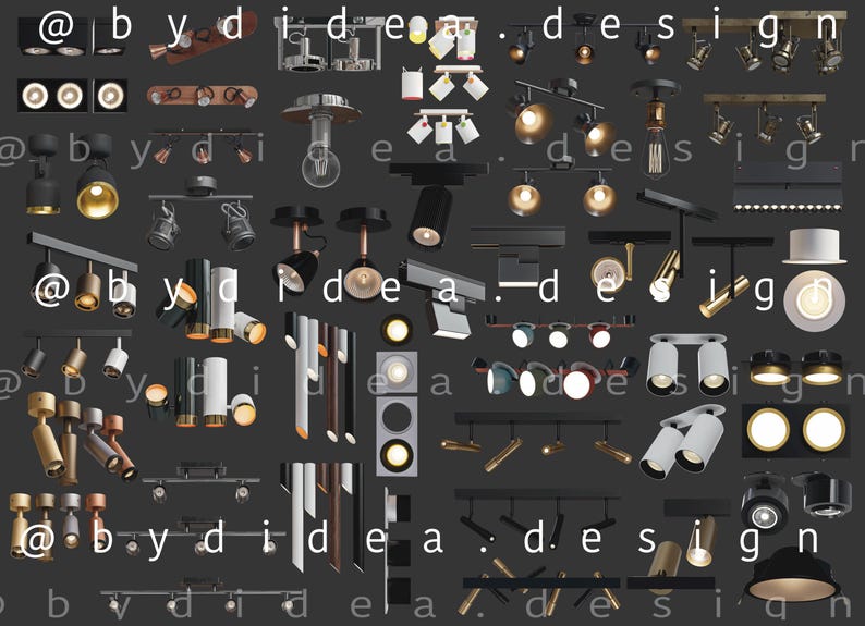 Procreate Spot Lights Cutouts Design Interior Sketch Blocks Elements - Etsy