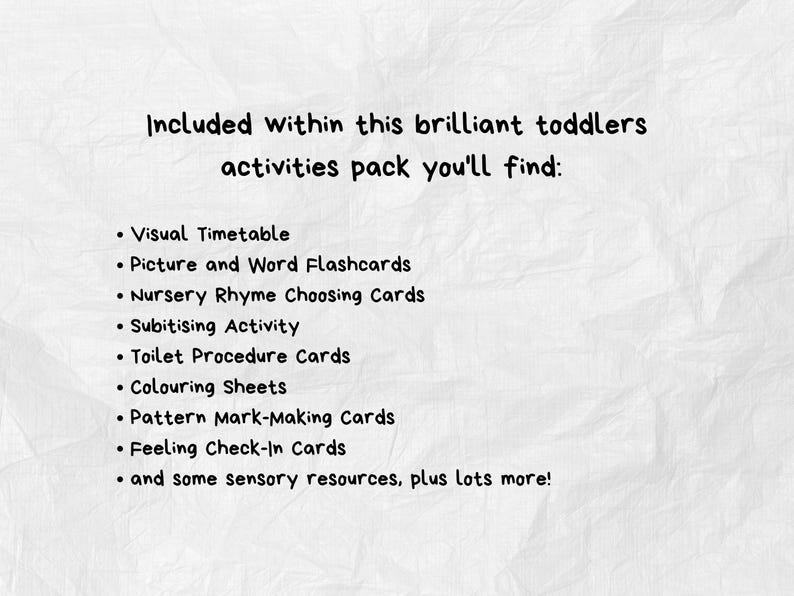 Toddler Kids Activities Resource Pack Digital - Etsy