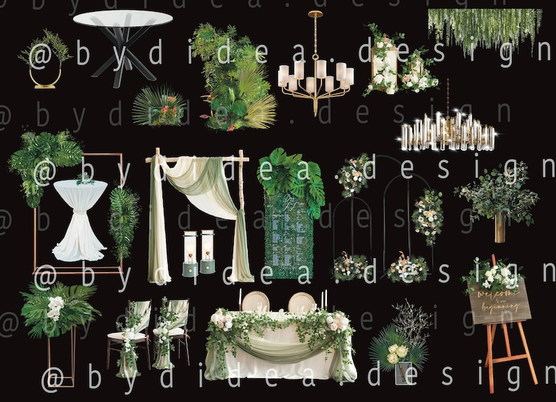 Procreate Event Design Interior Exterior Sketch Blocks Elements Cutouts ...