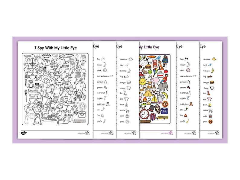 I Spy... Activity Pack Digital - Etsy