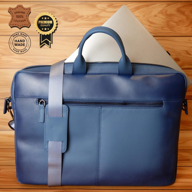 Leather Laptop Bag - Etsy