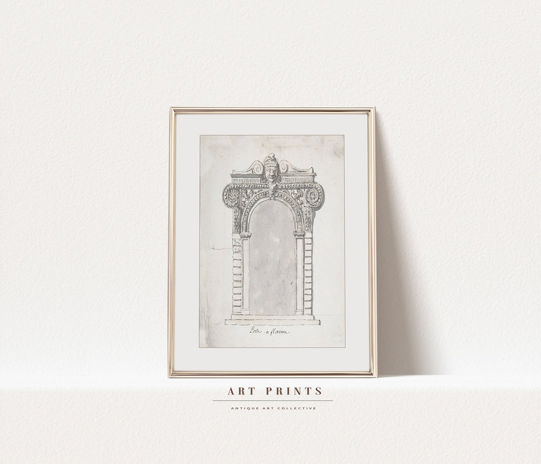 Vintage Architectural Drawing |architectural Drawing PRINTABLE | Sketch ...