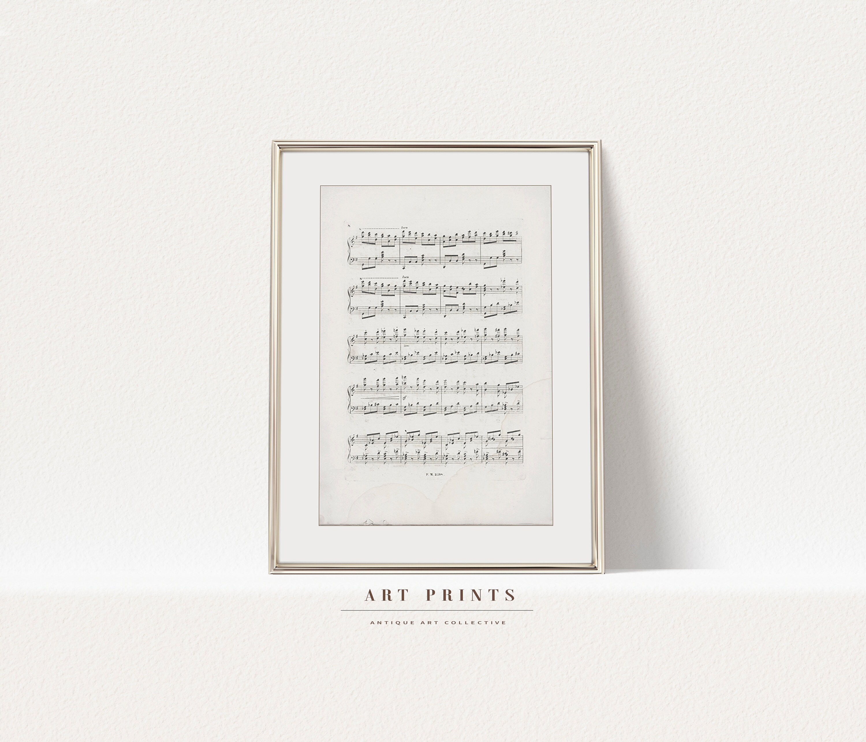 Vintage Sheet Music Print |music Wall Art Set of 3 |printable Old Music ...