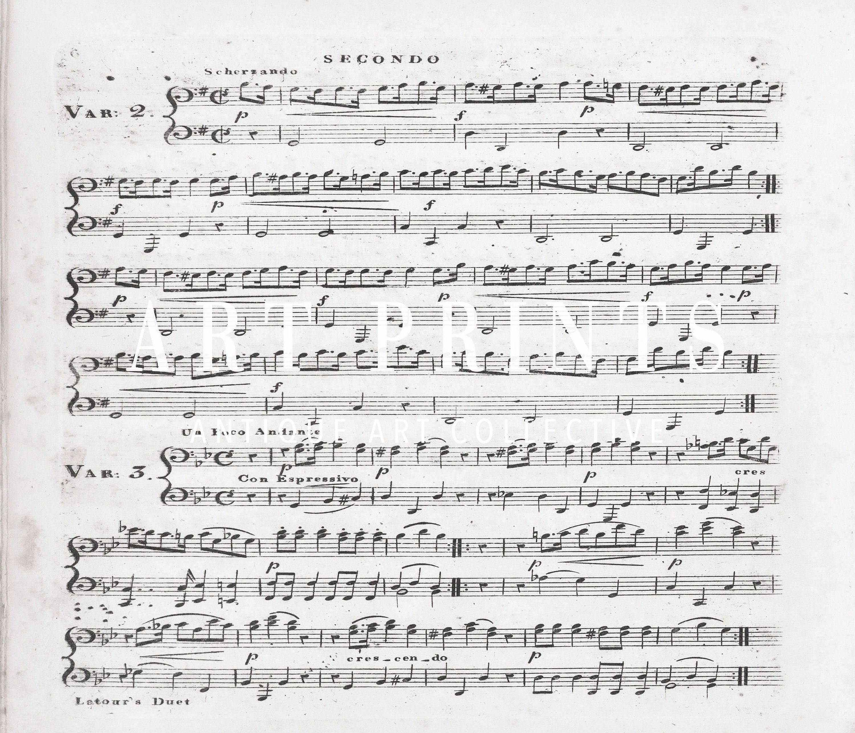 Vintage Sheet Music Print |music Wall Art Set of 3 |printable Old Music ...