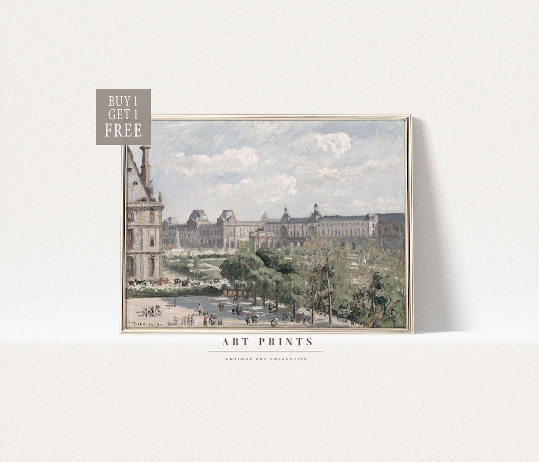 Vintage Cityscape Painting | Paris Art Print | French Cityscape Prints ...