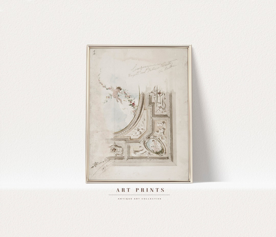 Vintage Architectural Drawing |architectural Drawing PRINTABLE |sketch ...