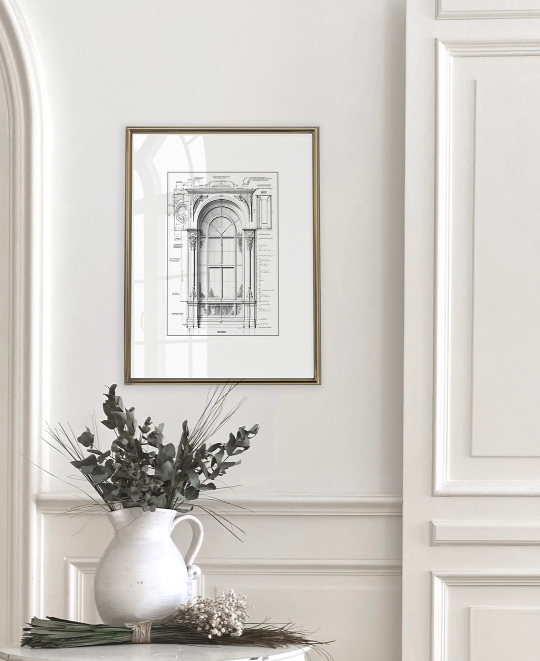 Vintage Architectural Drawing |architectural Drawing Printable|sketch ...