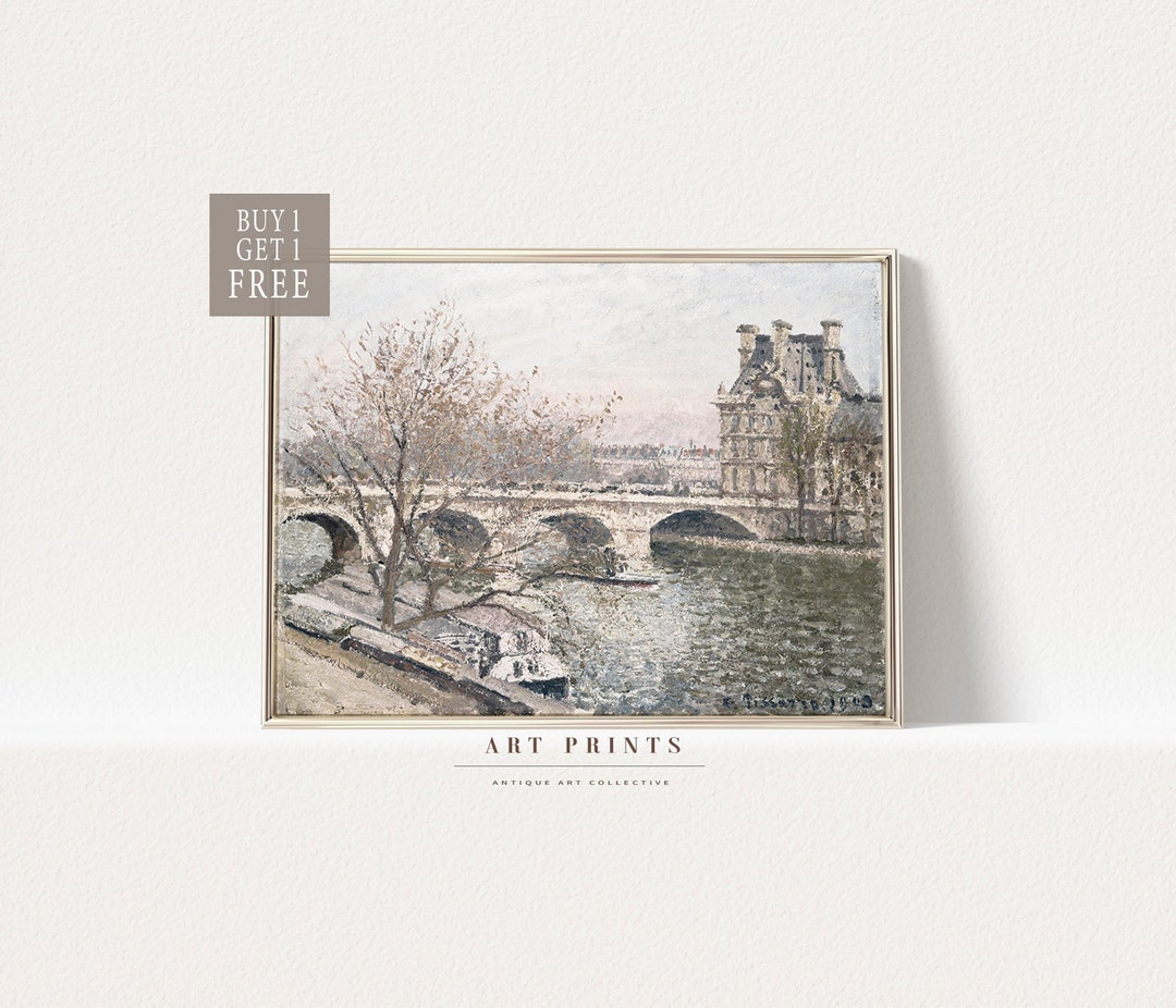 Vintage Cityscape Painting | Paris Art Print | French Cityscape Prints ...