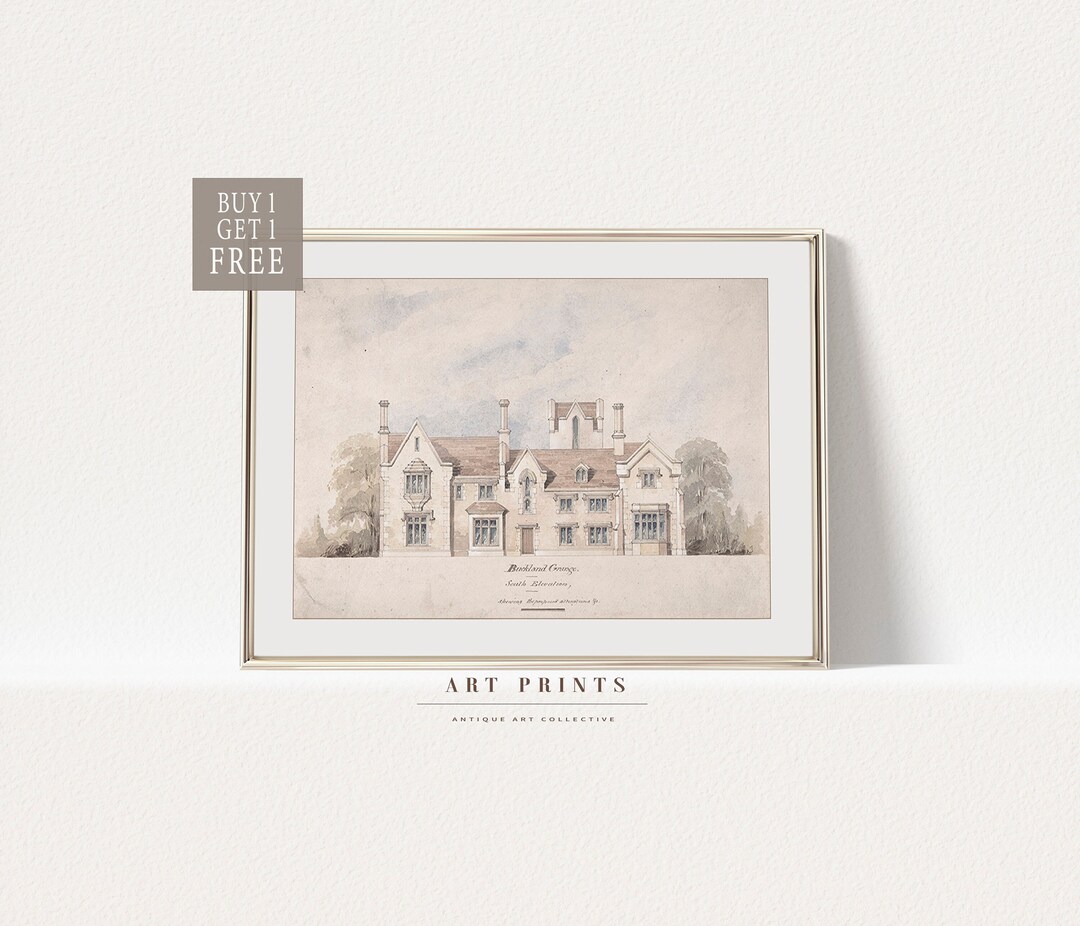Vintage Architectural Drawing |architectural Drawing PRINTABLE | Sketch ...