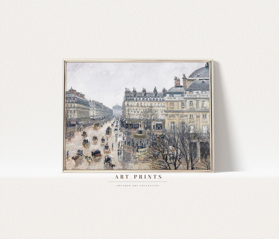 Vintage Cityscape Painting | Paris Art Print | French Cityscape Prints ...