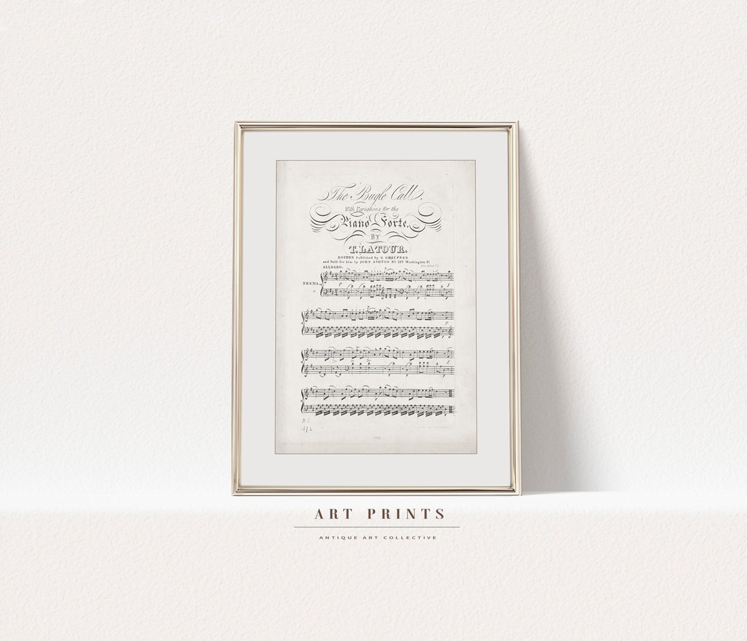 Vintage Sheet Music Print | Printable Old Music Pages | Musical Scores ...