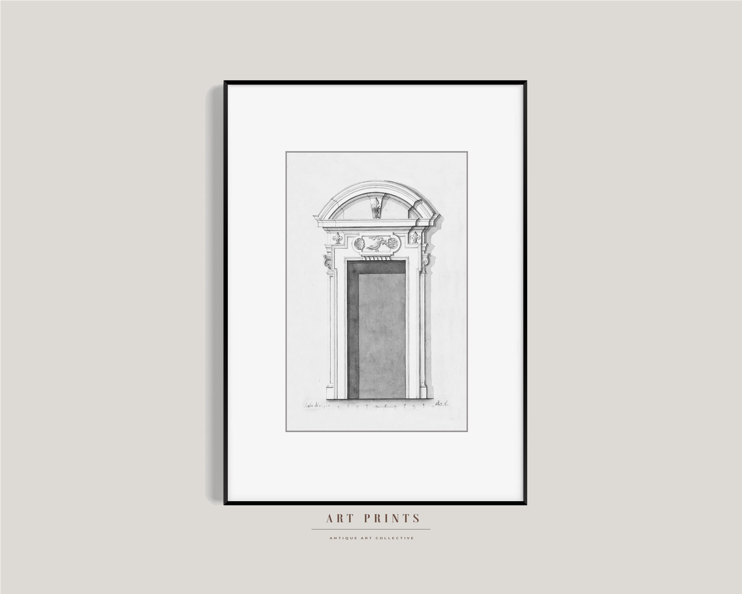 Vintage Architectural Drawing architectural Drawing Printablesketch ...