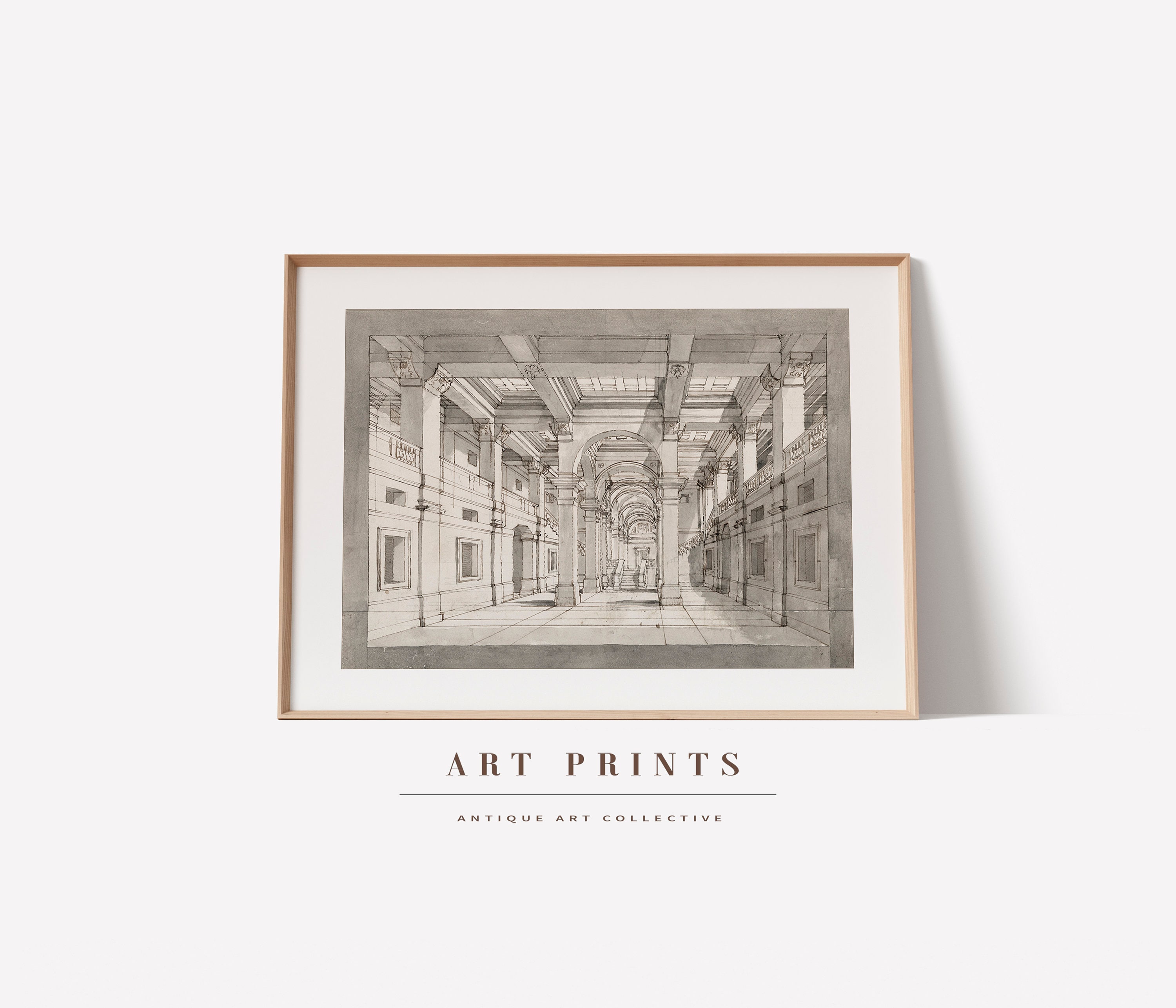 Vintage Architectural Drawing architectural Drawing PRINTABLE ...