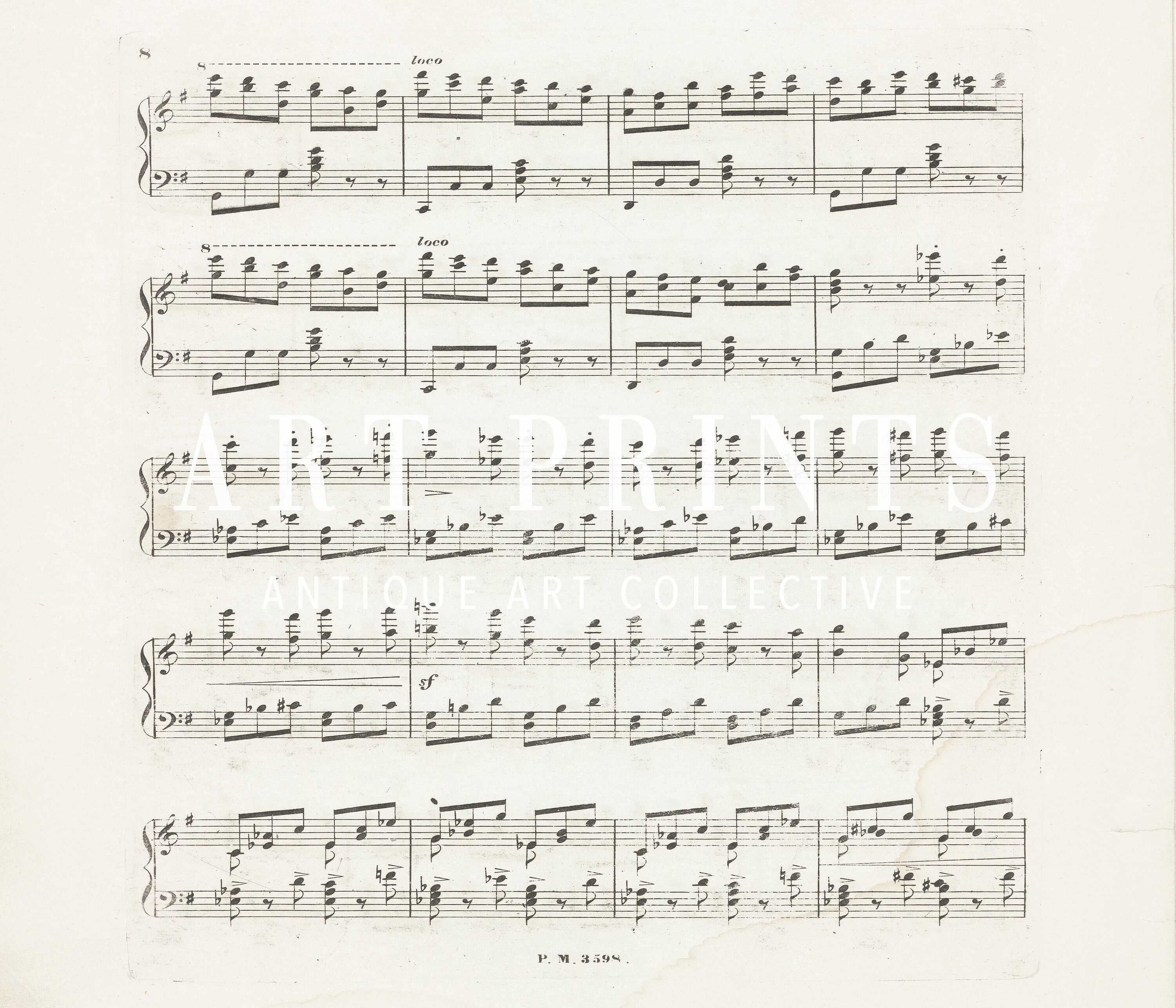 Vintage Sheet Music Print | Printable Old Music Pages | Musical Scores ...