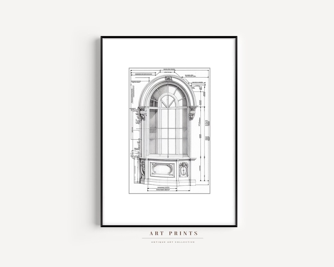 Vintage Architectural Drawing |architectural Drawing Printable|sketch ...