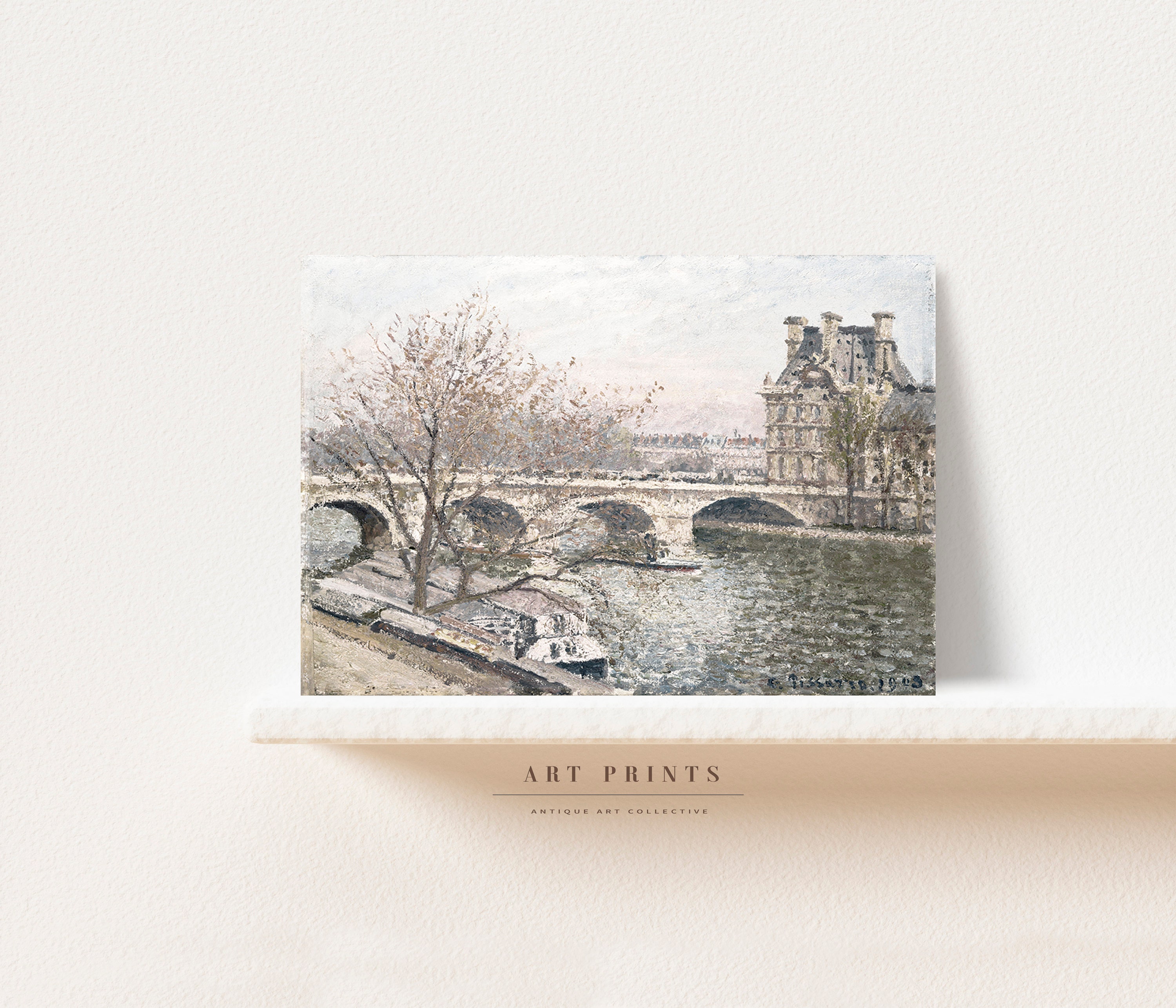 Vintage Cityscape Painting Paris Art Print French Cityscape Prints ...