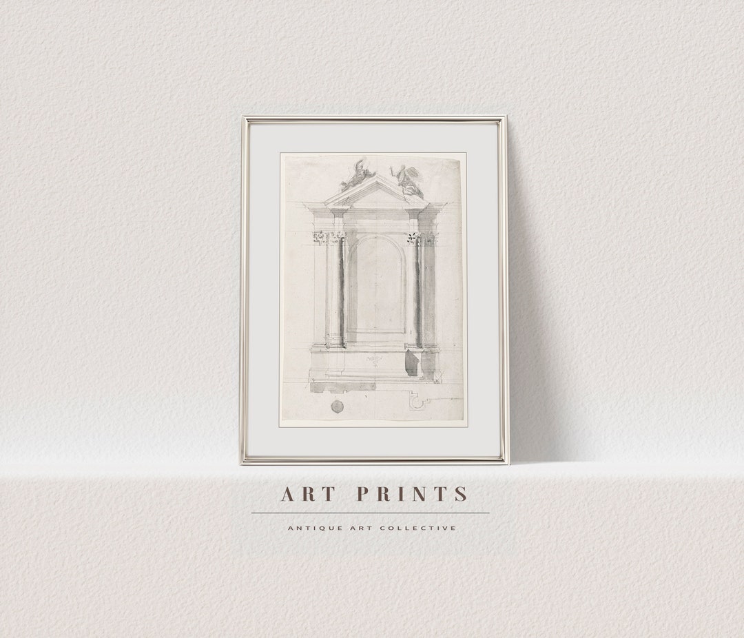 Vintage Architectural Drawing |architectural Drawing PRINTABLE |sketch ...