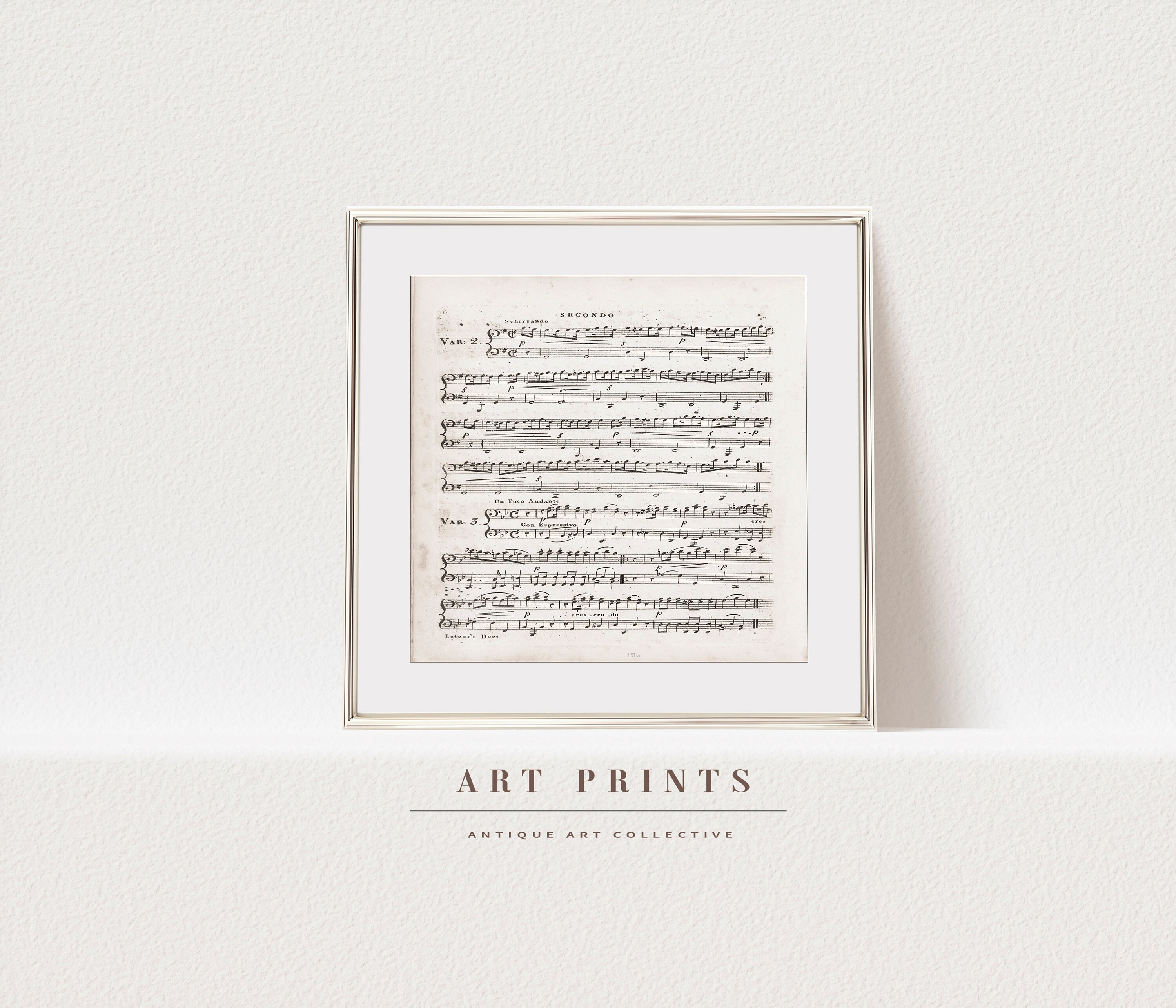 Vintage Sheet Music Print Printable Old Music Pages Musical Scores ...