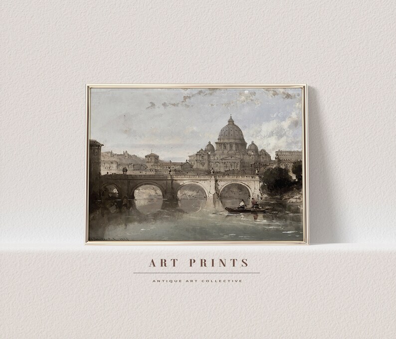 Cityscape Painting Gallery Wall Art Rome Art Prints Set - Etsy