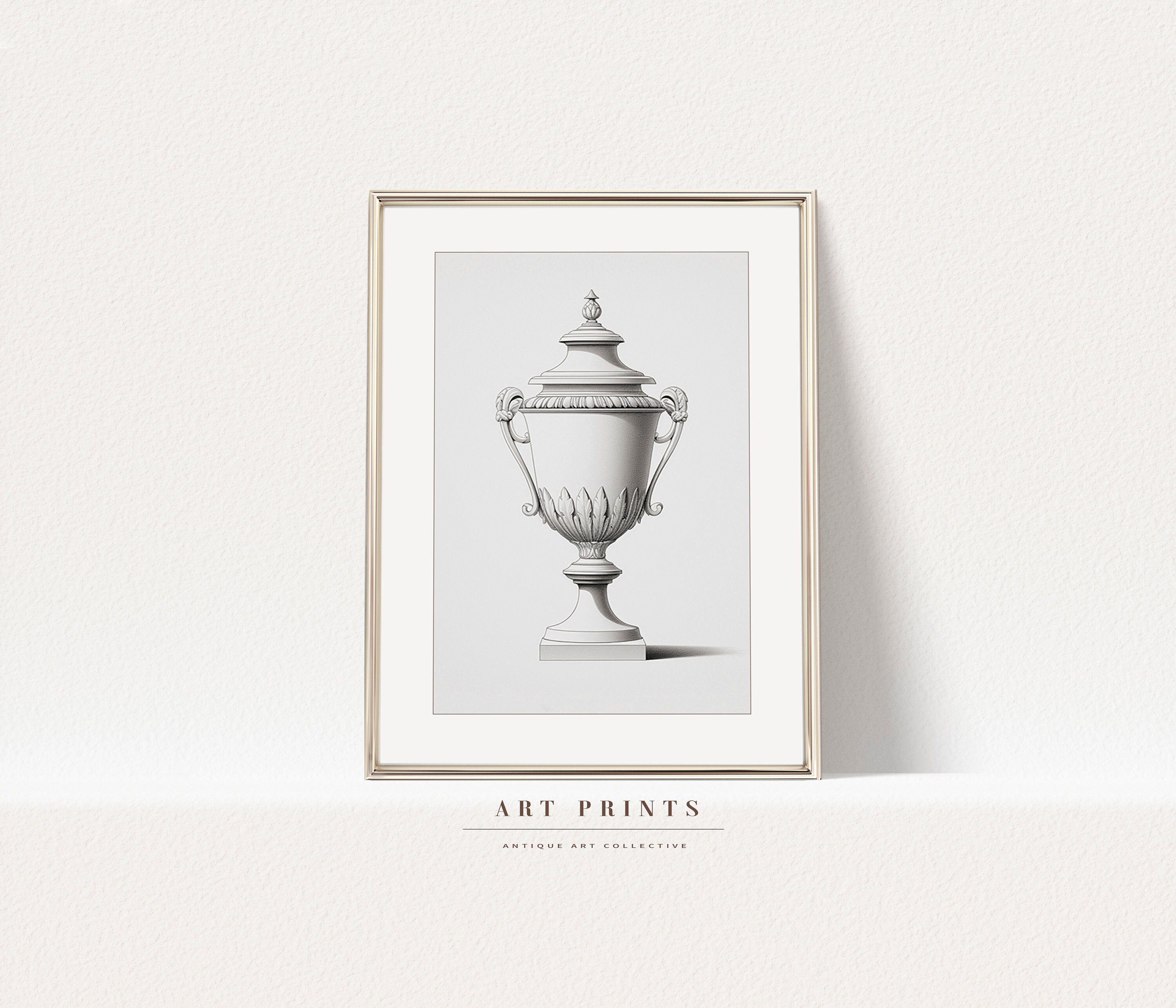 Architecture Drawing Gallery Wall Art Vintage Architectural Drawing ...