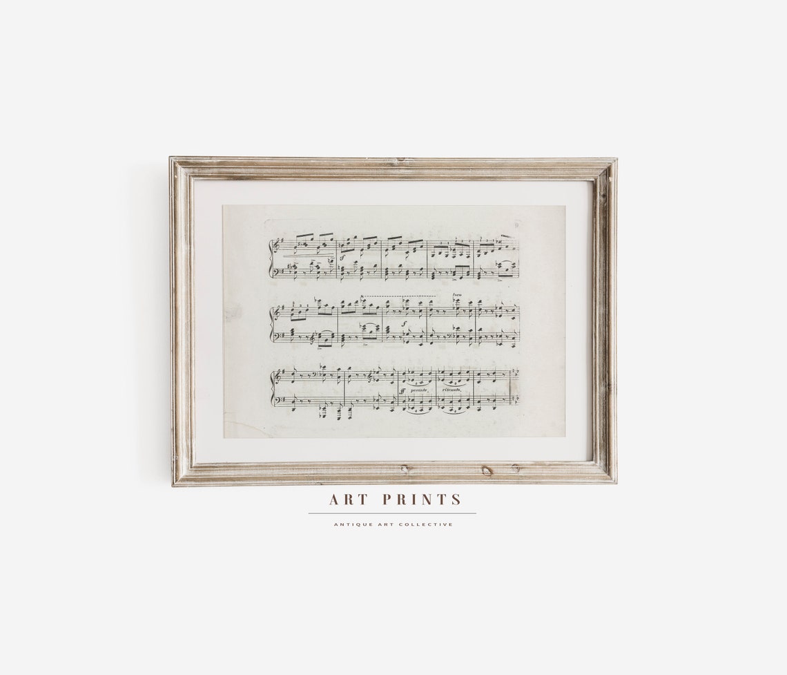 Vintage Sheet Music Print | Printable Old Music Pages | Musical Scores ...