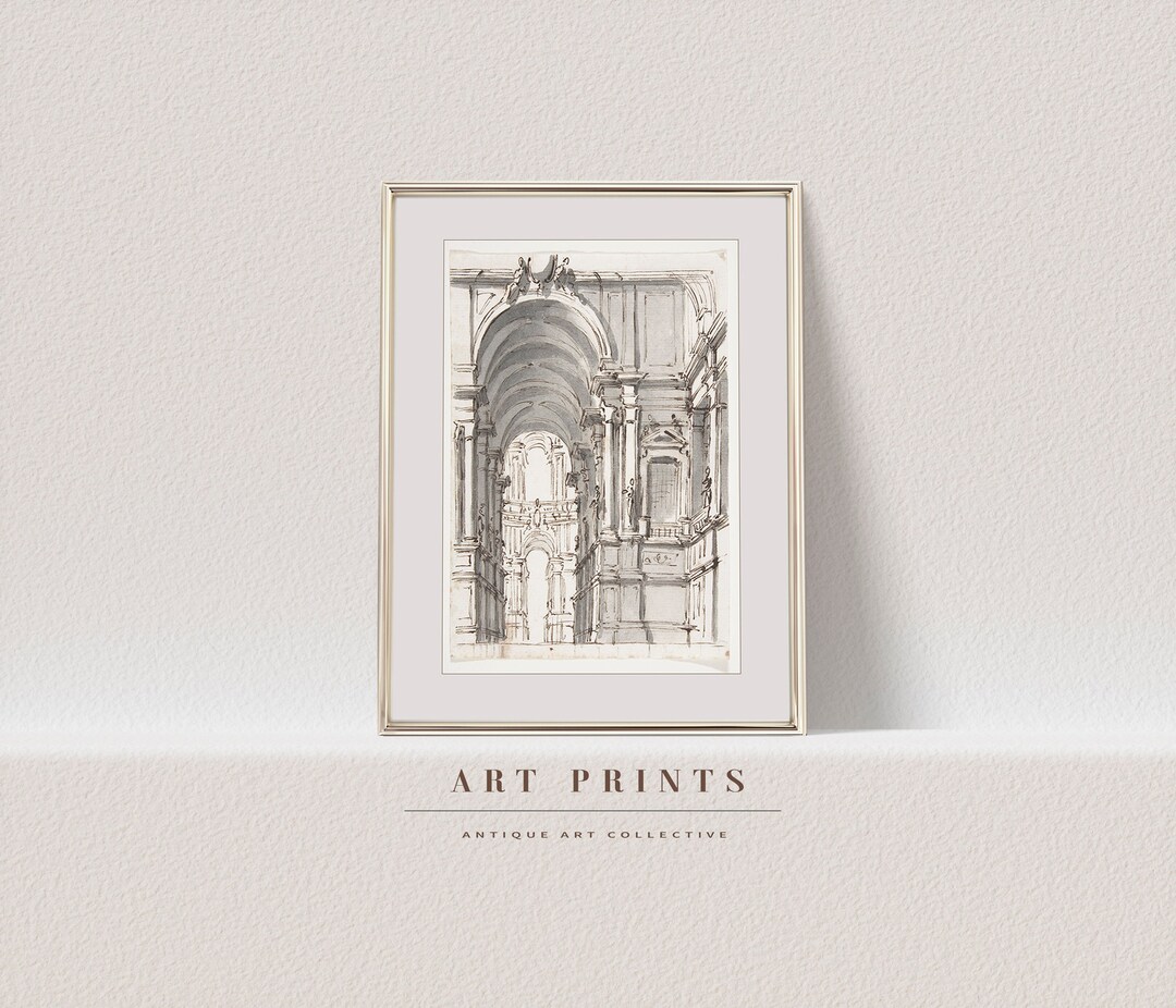 Vintage Architectural Drawing |architectural Drawing PRINTABLE | Sketch ...