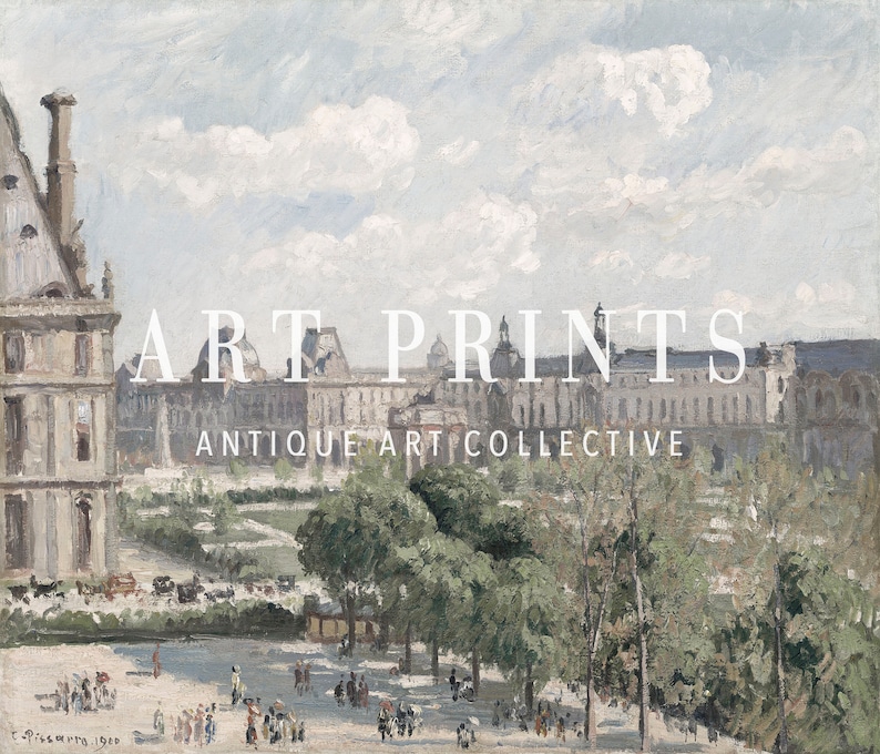 Vintage Cityscape Painting Paris Art Print French Cityscape Prints ...