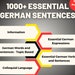 1000 Essential German Sentences german Verbs, German Vocabulary ...