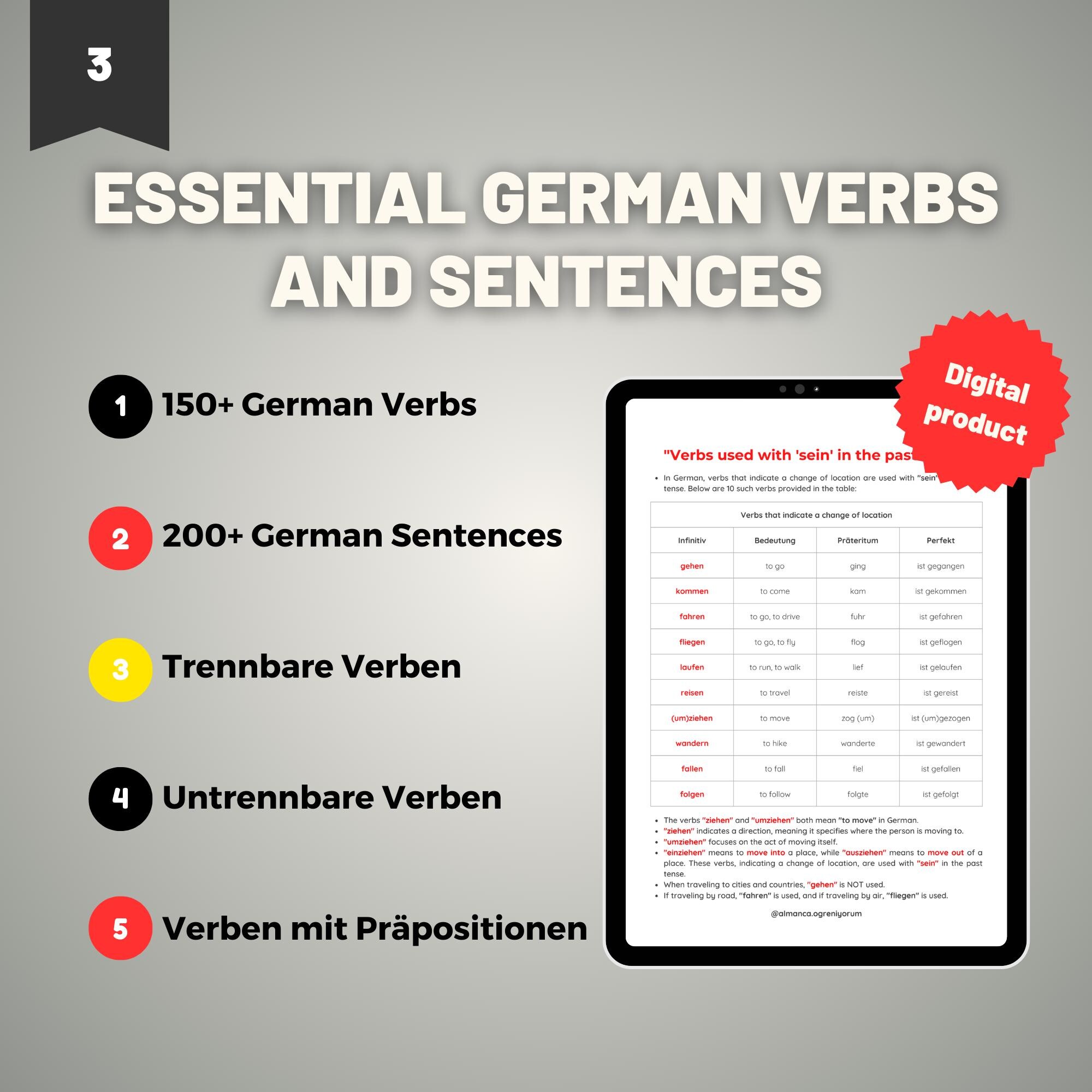 1000 Essential German Sentences german Verbs, German Vocabulary ...