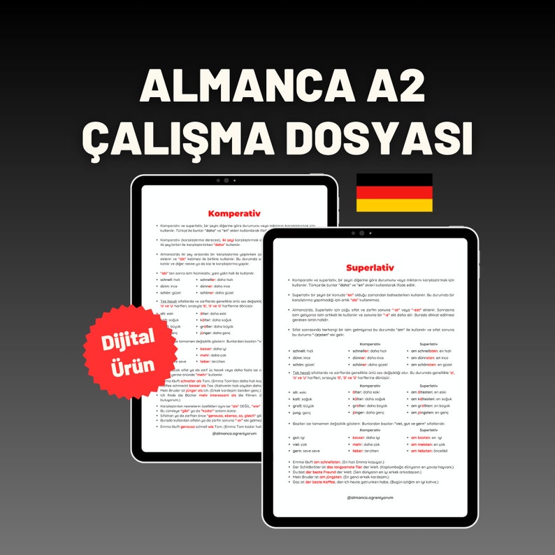 Almanca A2 Alistirma Dosyasi (tüm A2 Konulari, 1000+ Soru, Cevap ...