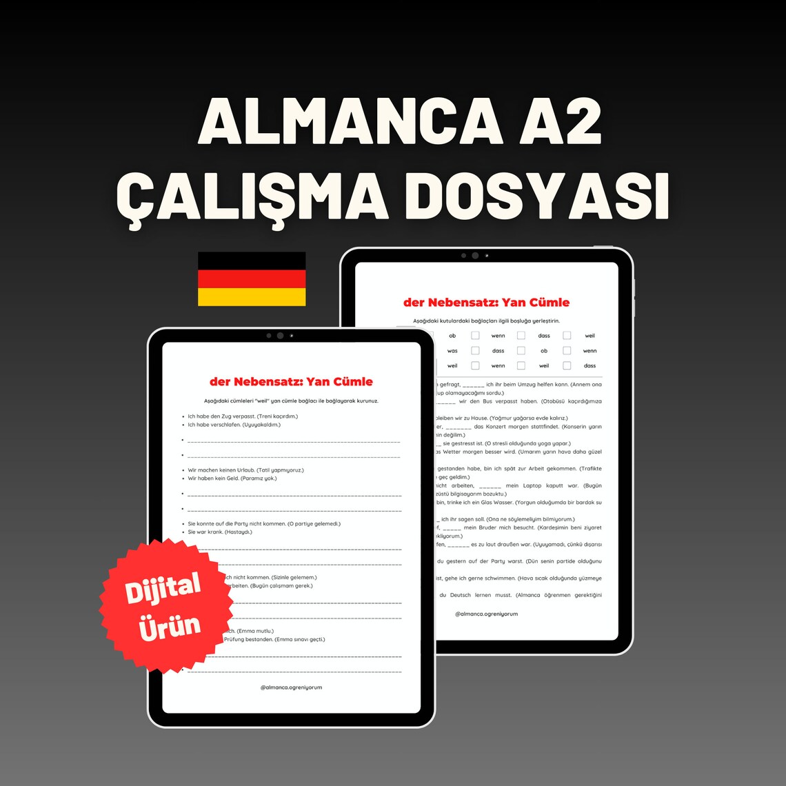 Almanca A2 Alistirma Dosyasi (tüm A2 Konulari, 1000+ Soru, Cevap Anahtari) - Etsy