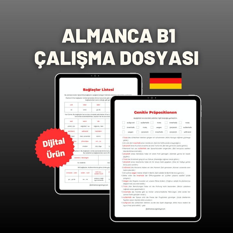Almanca Baglaclar Tablosu