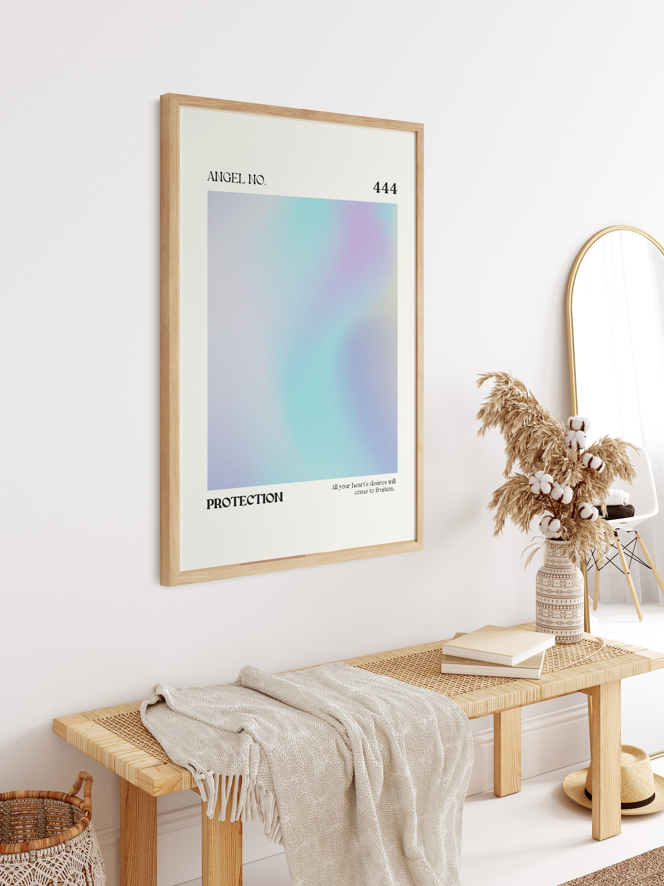 Angel Number 444 Poster Gradient Wall Art Spiritual Print - Etsy