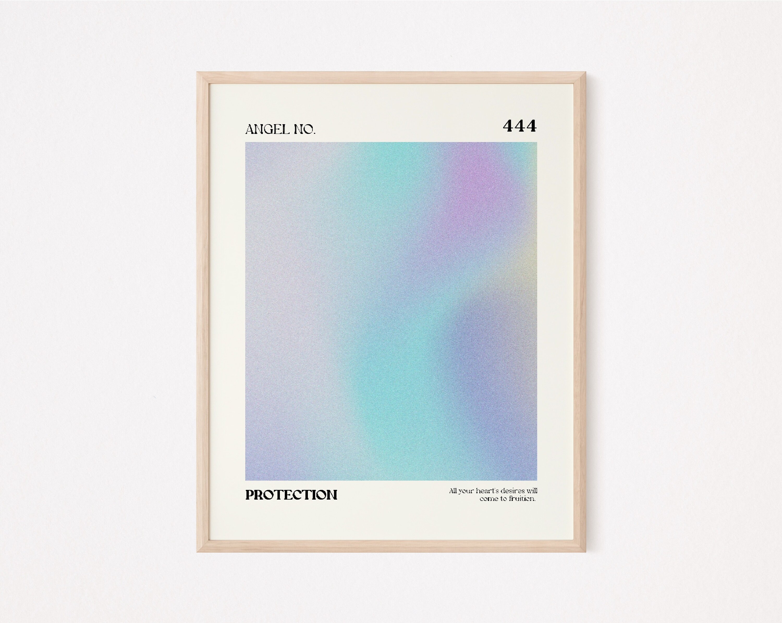 Angel Number 444 Poster Gradient Wall Art Spiritual Print - Etsy
