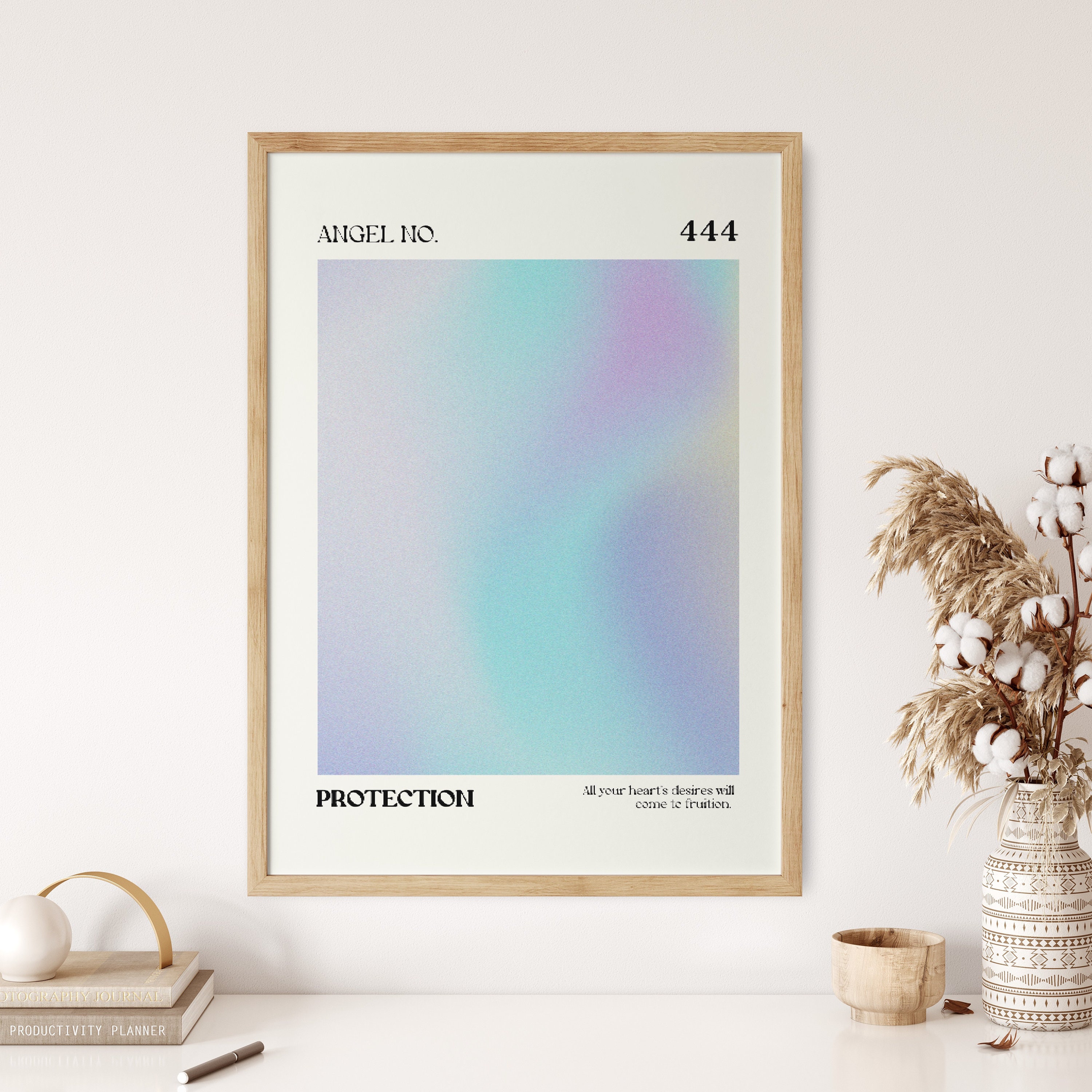 Angel Number 444 Poster Gradient Wall Art Spiritual Print - Etsy